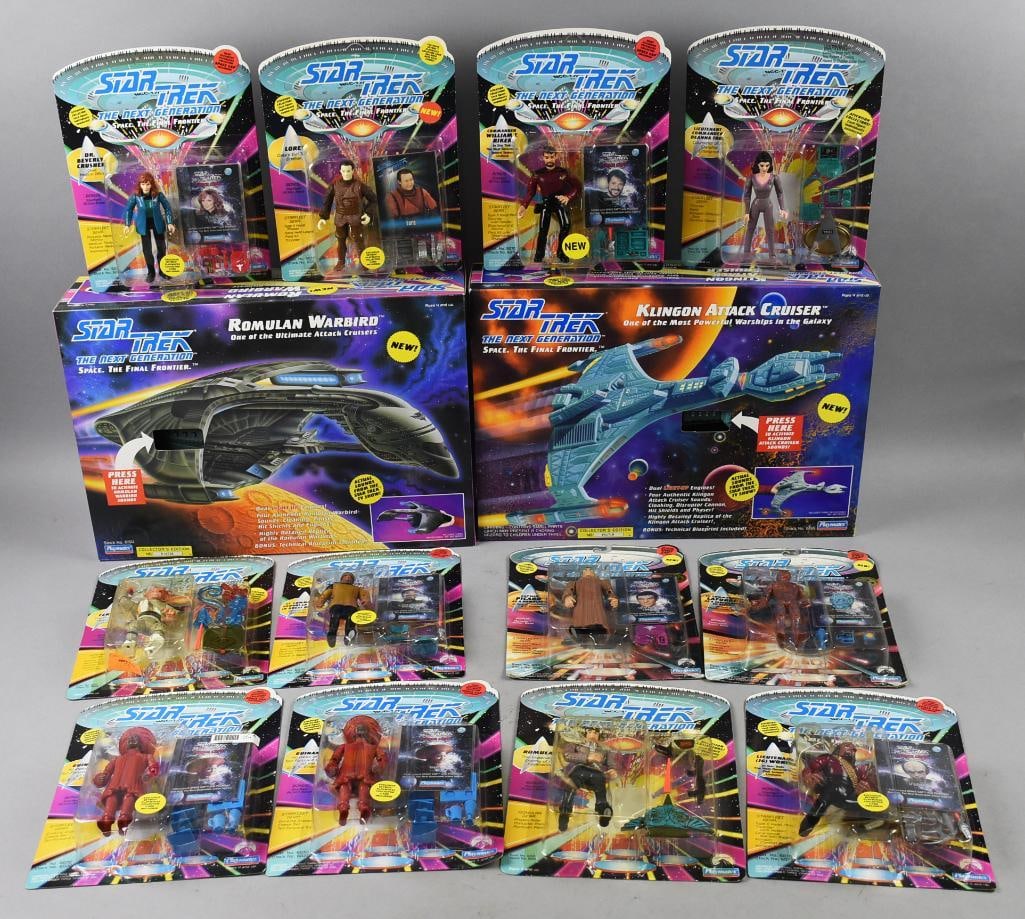 (14) Star Trek Next Generation Action Figures-toys-nos Auction