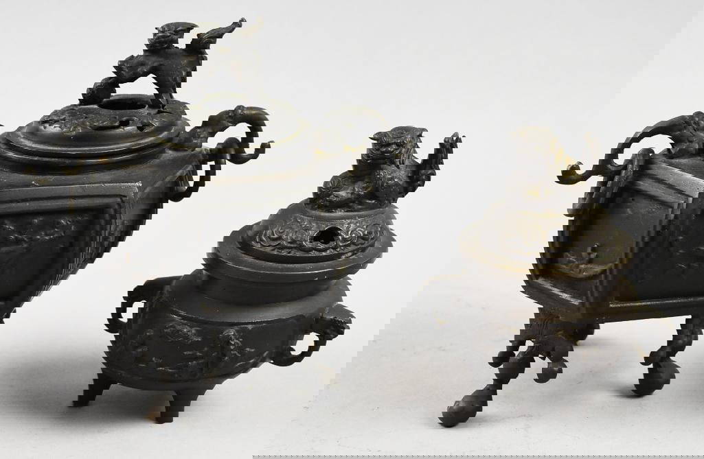 Buy Vintage Chinese Cast Iron Censers | Golden Sun Auctions, Inc ...