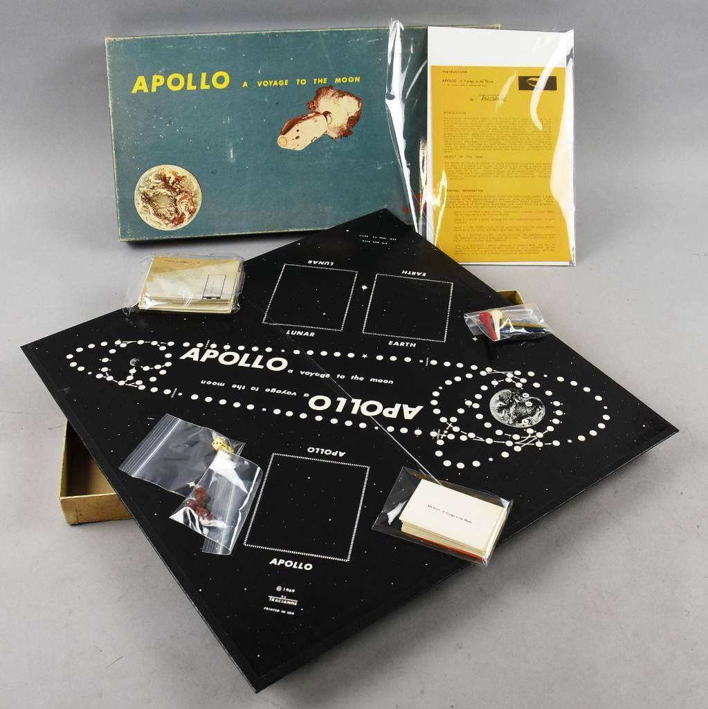 1969 Tracianne Apollo Voyage To The Moon Board Game Auction