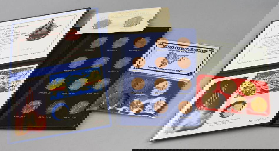 Vintage Assortment Sterling & Bronze Space Shuttle Tokens