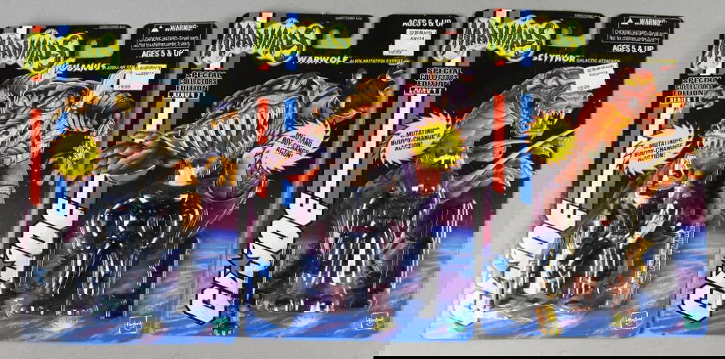 (3) 2000 Hasbro Gi Joe Manimals-complete Set-moc-nos Auction