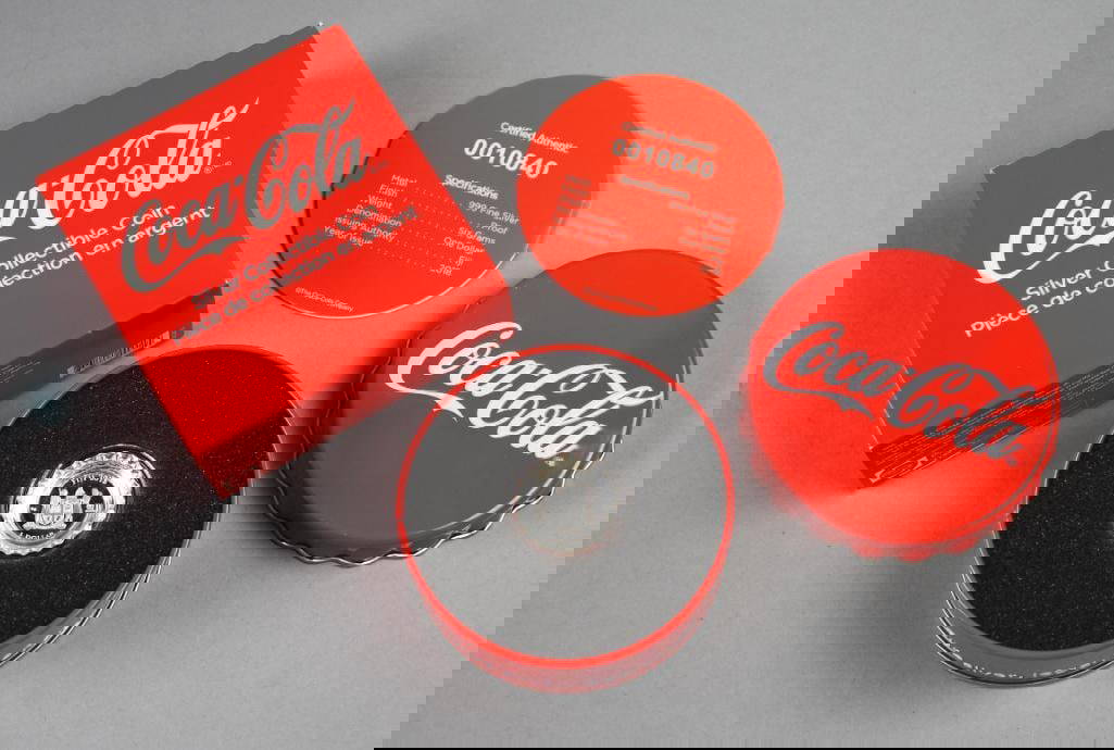 2018 999 Silver Coca Cola $1 Coin - Coa Ltd Ed Auction