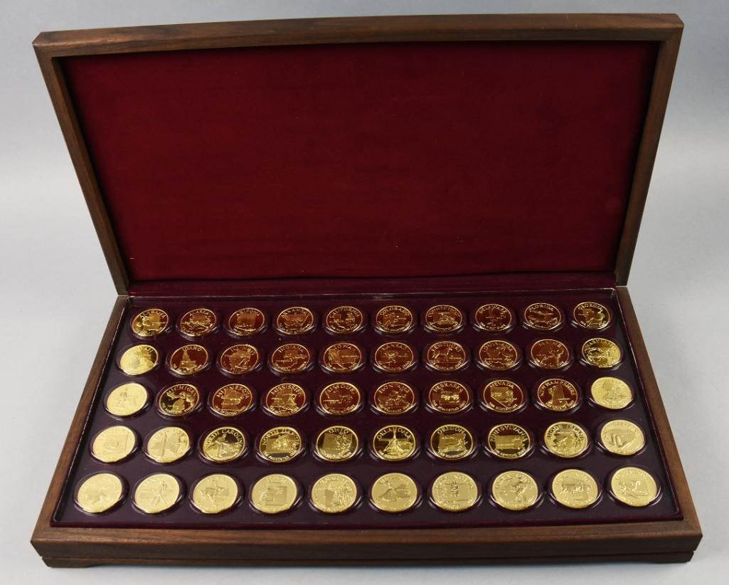 1970 Sterling Franklin Mint State Of The Union Coins Governor's Edition