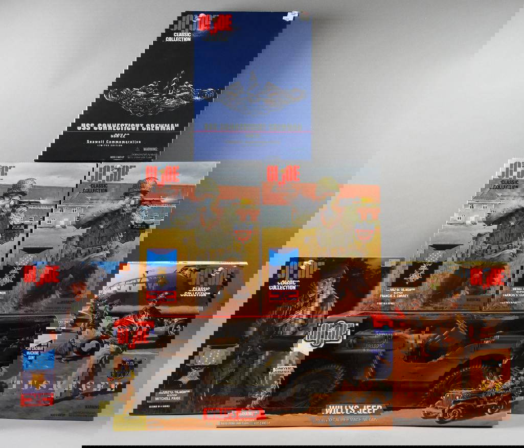 (6) 1990s-2000s Hasbro Gi Joe Jeep & Action Figs-mib-nos Auction