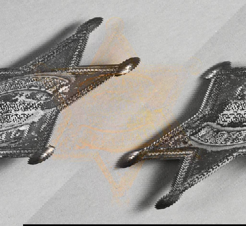 Vintage Oklahoma Territory Deputy Marshal Badge, Obsolete Auction