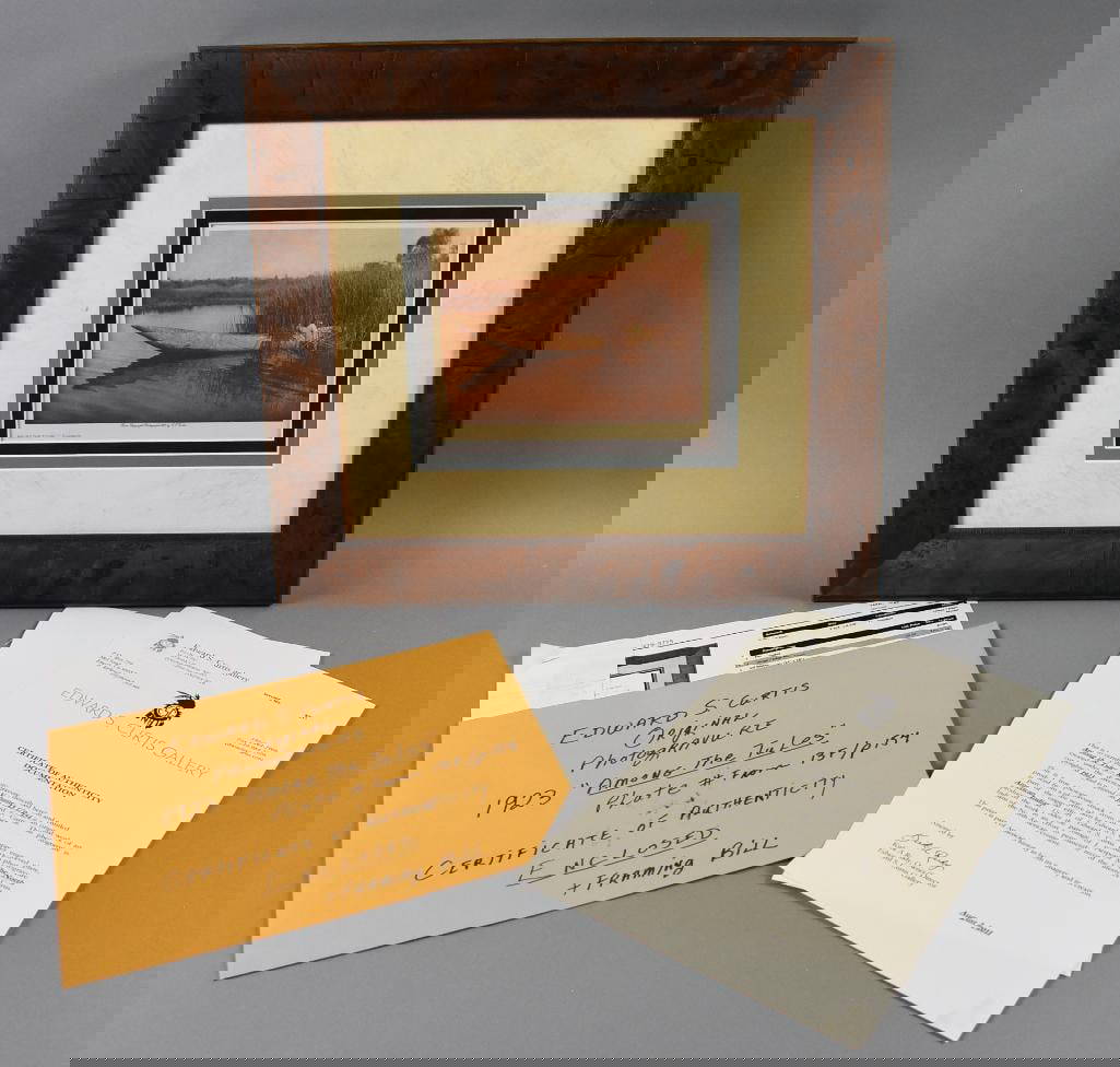 Edward S. Curtis (1868-1952) Among The Tules Photogravure-loa Auction