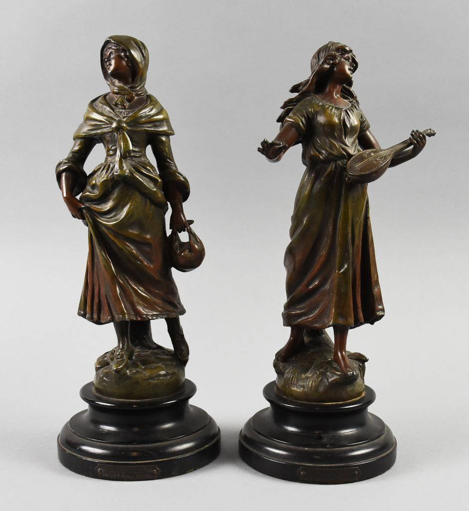 After Louis & Francois Moreau Mignon & Manon Sculptures Auction
