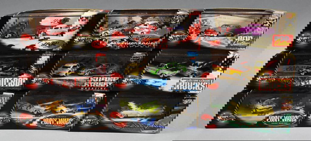 (9) 2001 02 Mattel 100% Hot Wheels 2 Car Packs Mib Nos