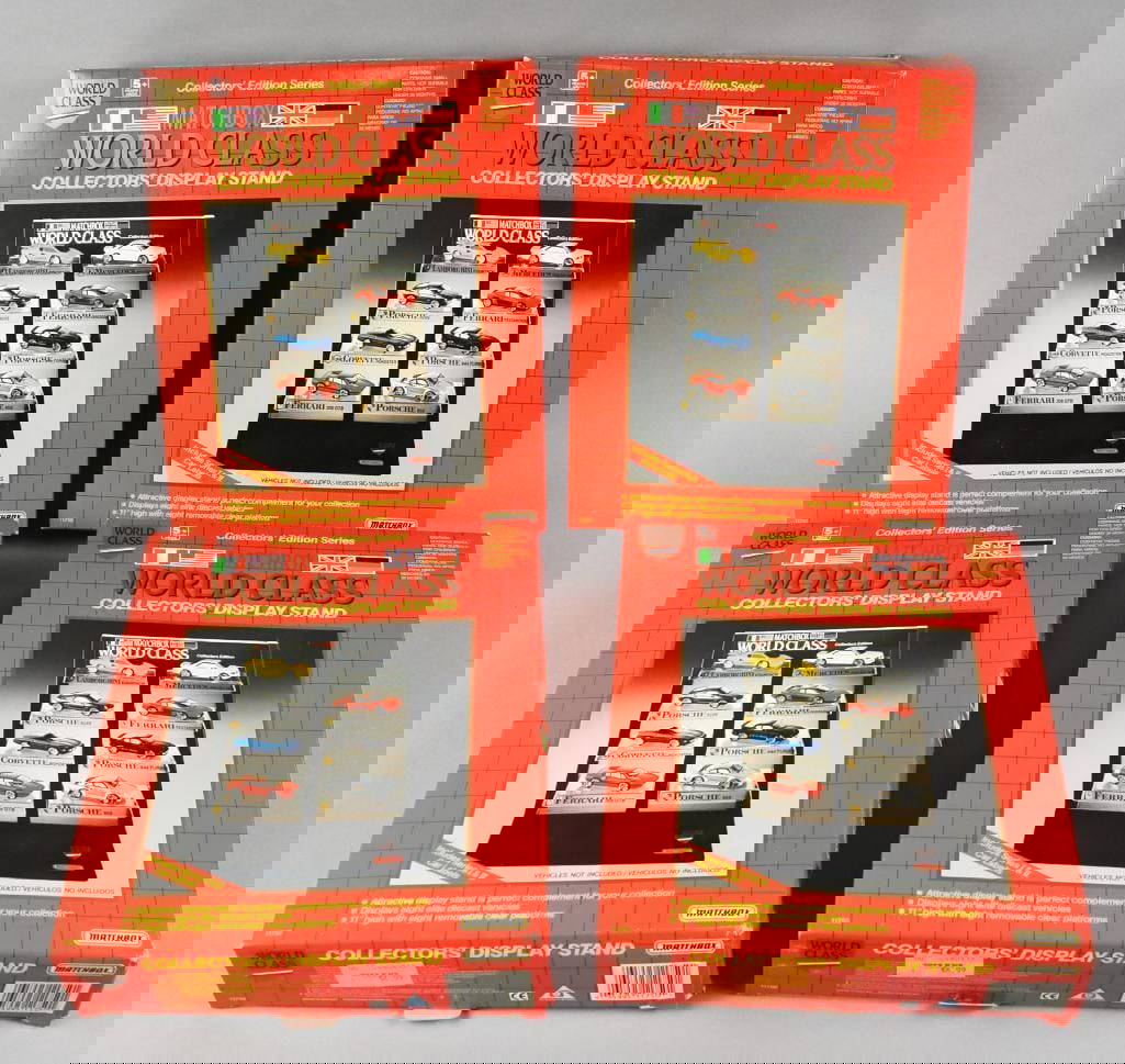 (4) 1989 Matchbox World Class Collectors Display Stands Nos Auction