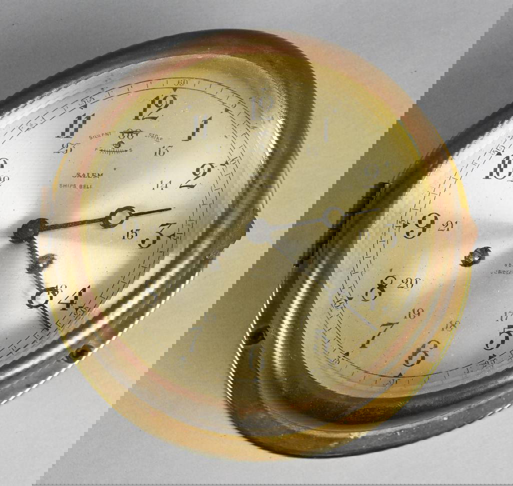 Vintage Salem Ships Bell 8 Day Jeweled Maritime Clock Auction