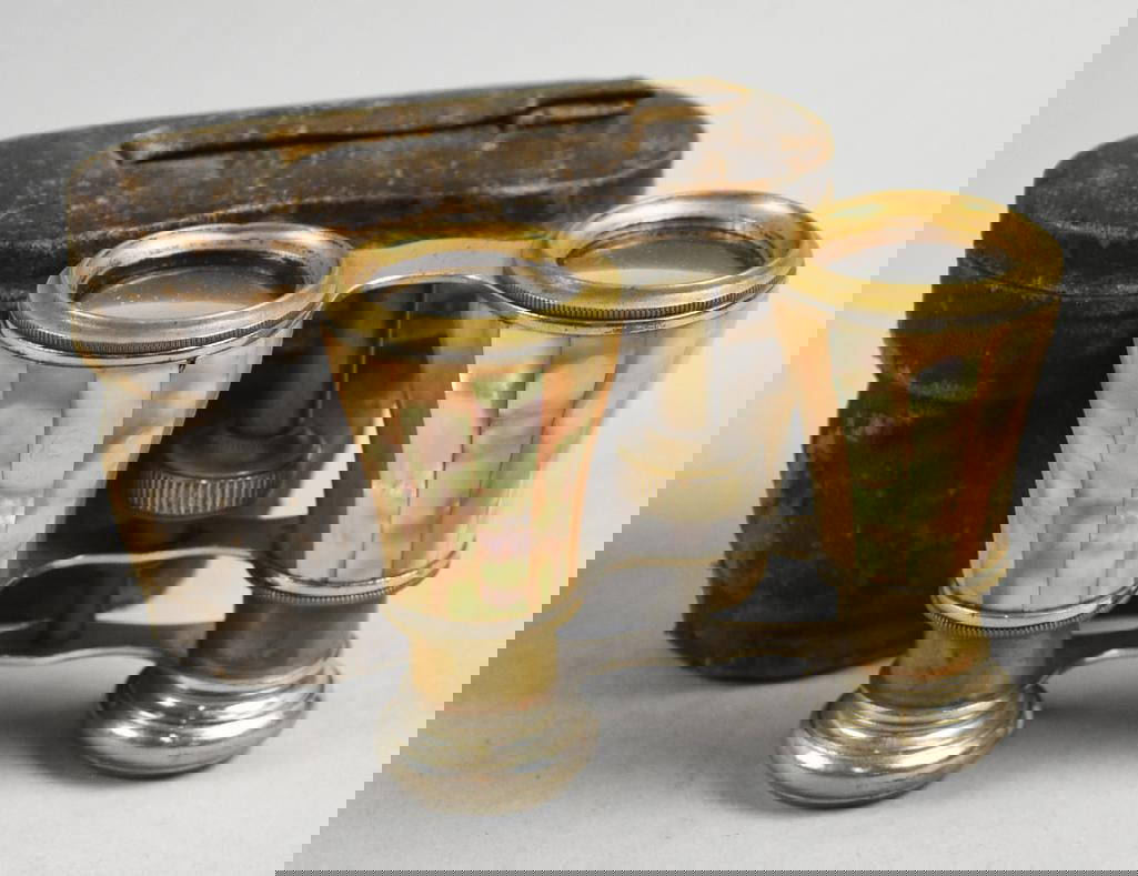 Antique French Chevalier Opera Glasses W/ Original Case Auction