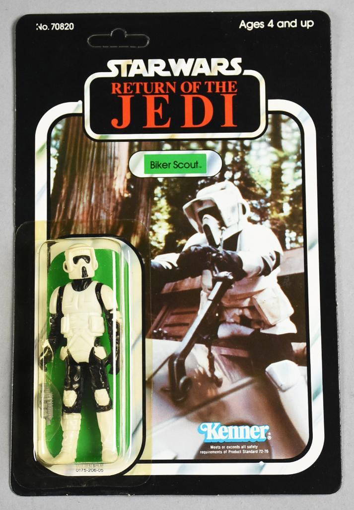 1983 Kenner Star Wars Biker Scout Rotj 77a Back-unpunched-nos Auction