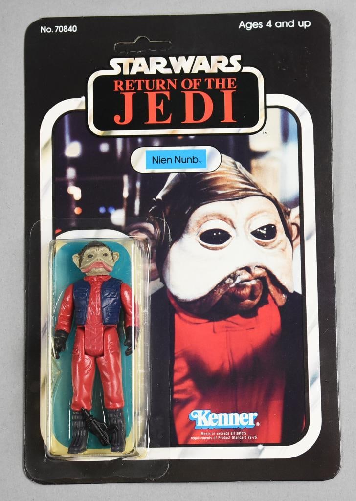 1983 Kenner Star Wars Nien Nunb Rotj 65b Back Unpunched-nos Auction