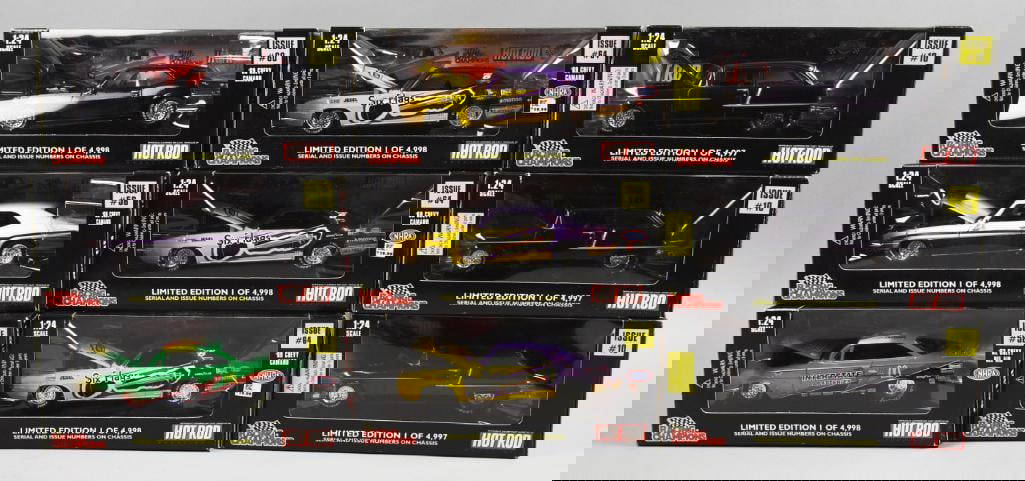 (9) 1997-98 Racing Champions Hot Rods, 1:24 Scale Mib-nos Auction