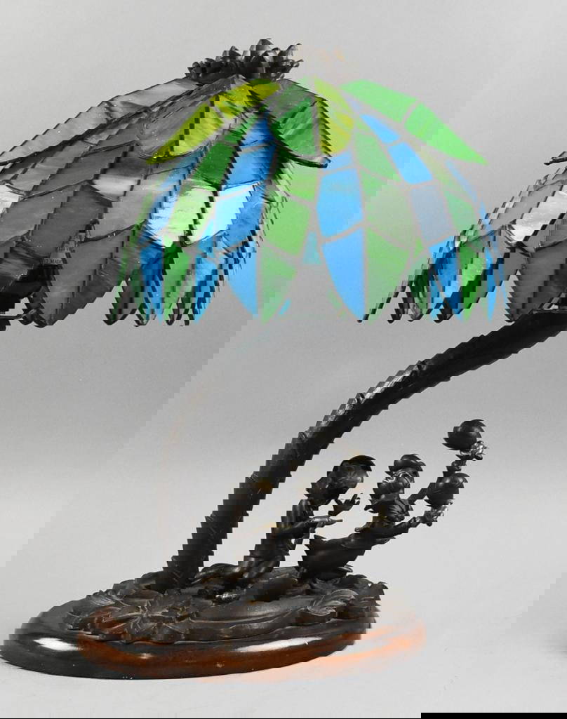 Disney Donald Duck 70th Anniversary Stained Glass Lamp Mib Coa Auction