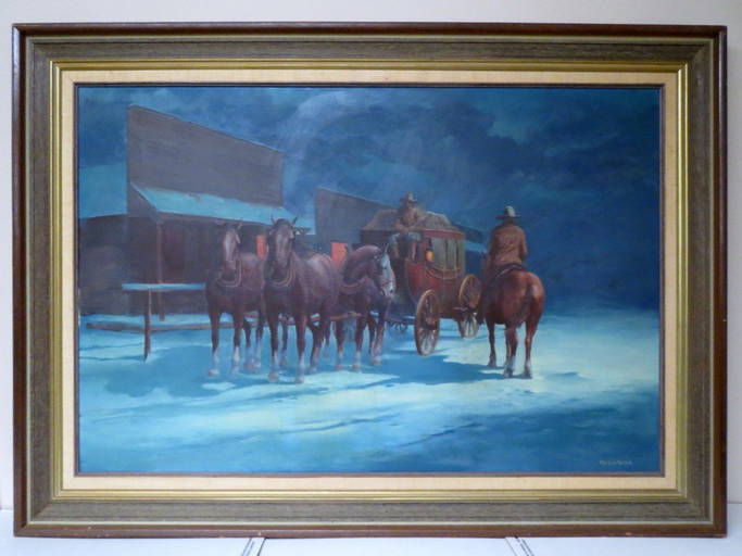 Charles Cochrane Stagecoach Painting