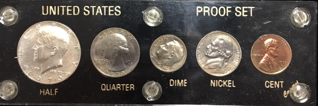 1970 S Us Silver Proof Set 5 Coin Set Silver Coins: