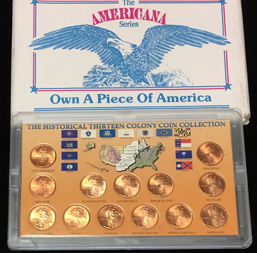 The Historical Thirteen Colony Coin Collection Set Of