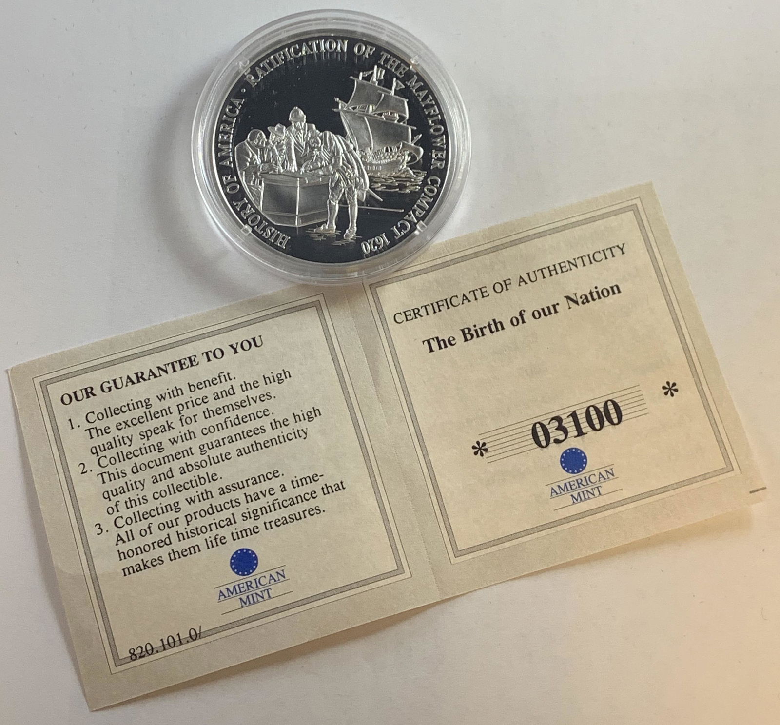 2007 The Birth Of Our Nation Mayflower Compact .999