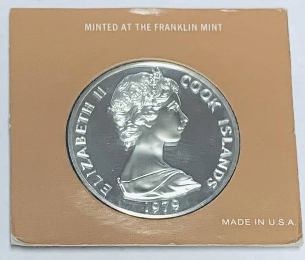 1979 $5 Cook Islands Five Dollar Silver Proof Minted At