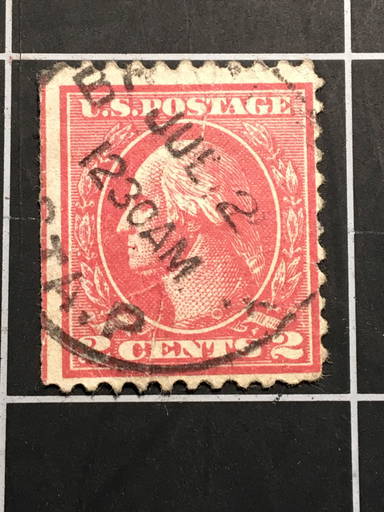 Rare George Washington Red Line US 2 Cents Stamp (#0404) on Jan 04 ...
