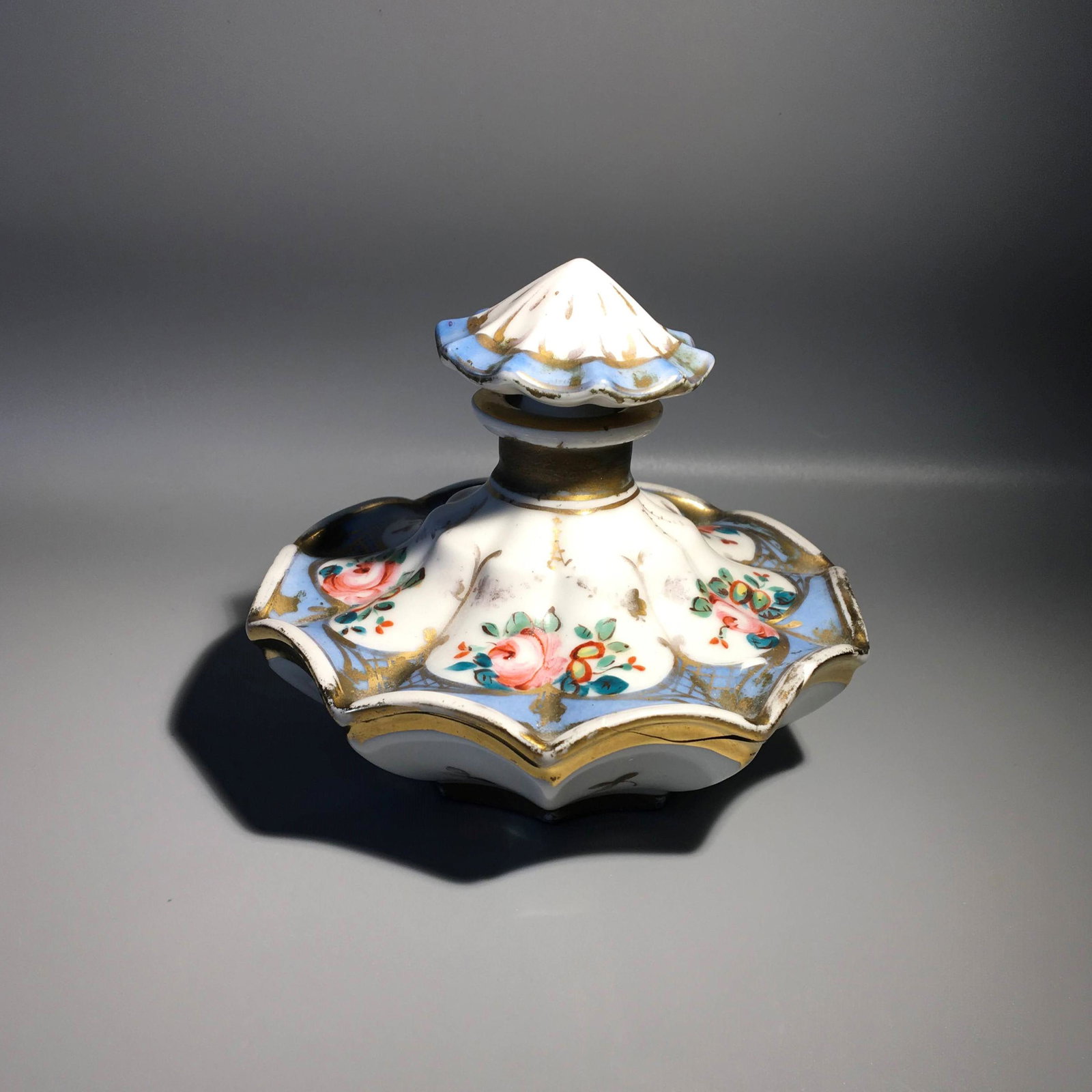 Antique French Porcelain Perfume Bottle