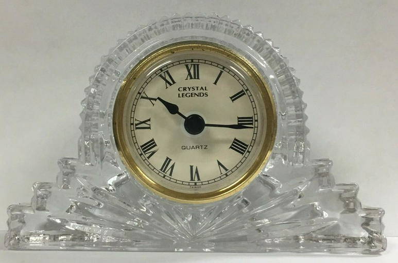 Crystal Legends Quartz Clock by Go dinger Handcrafted over 24% Lead ...