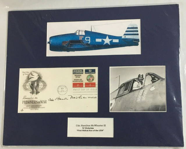 Commander Hamilton McWhorter III "First Hellcat Ace of the USN" Signed ...