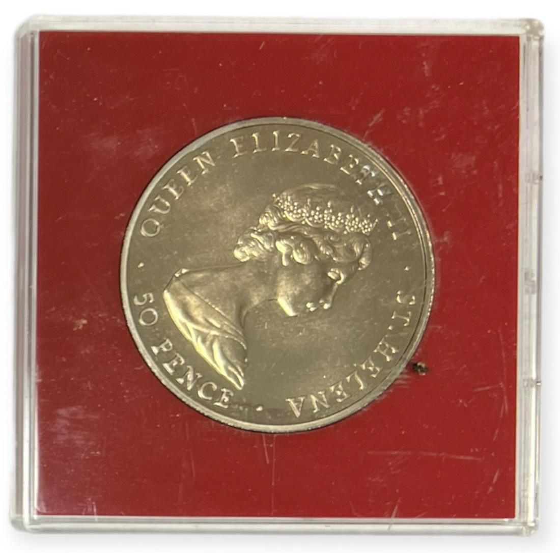1984 St. Helena 50 Pence Anniversary Issue - Queen Elizabeth II - Oct ...