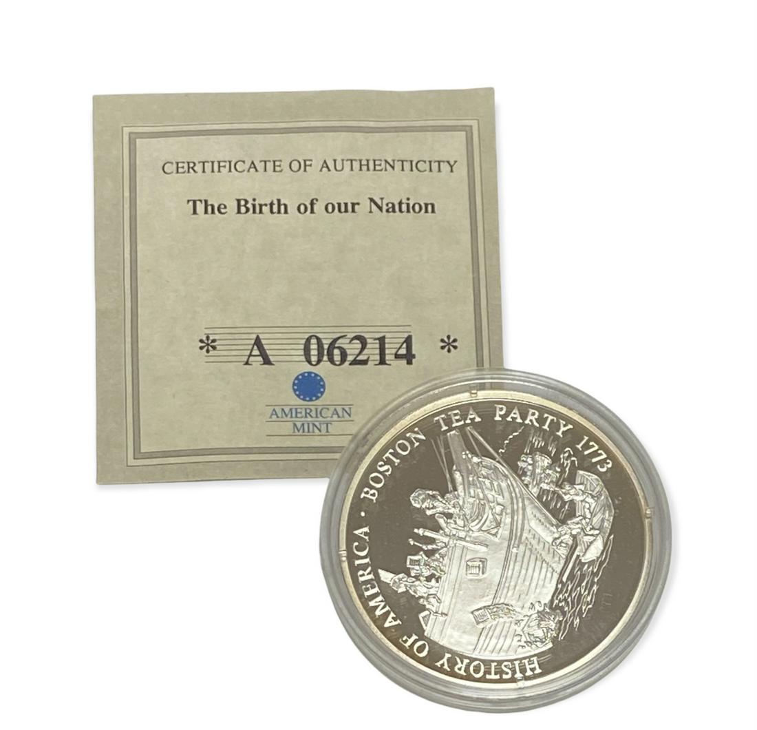 2007 History Of America Boston Tea Party American Mint .999 Silver ...