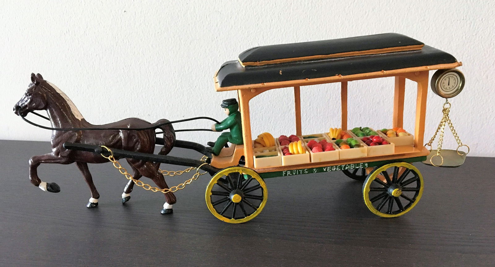 Cast Iron Fresh Fruits & Vegetables Wagon