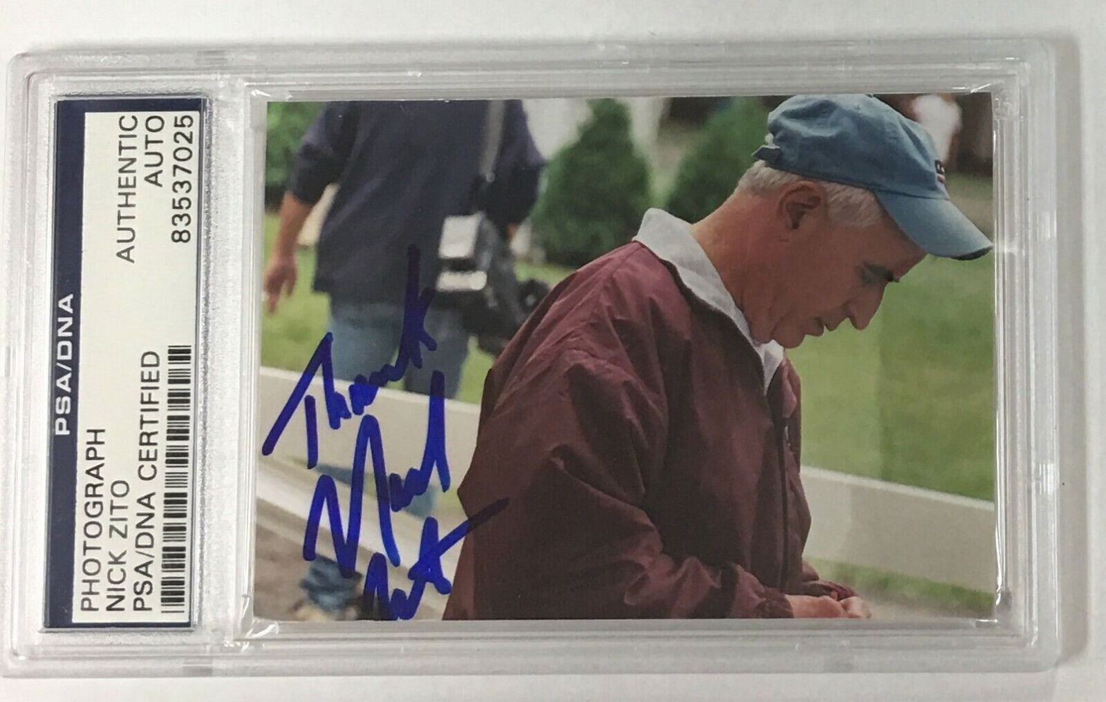 Nick Zito Autograph Signed Racing Photograph Card Psa/dna Auction