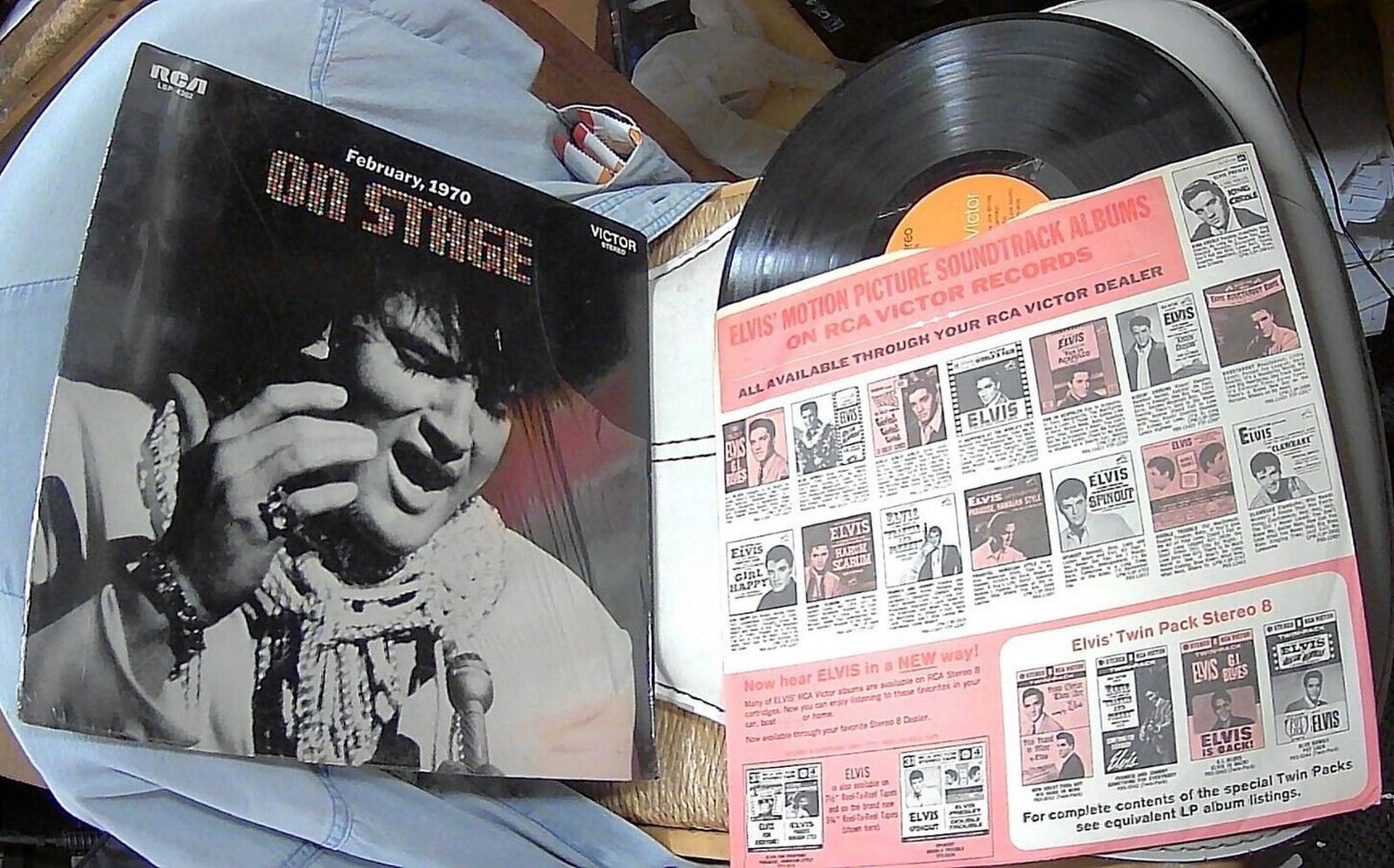Elvis Presley On Stage February, 1970 Rare Tan Label Rca Lsp-4362 Nm ...