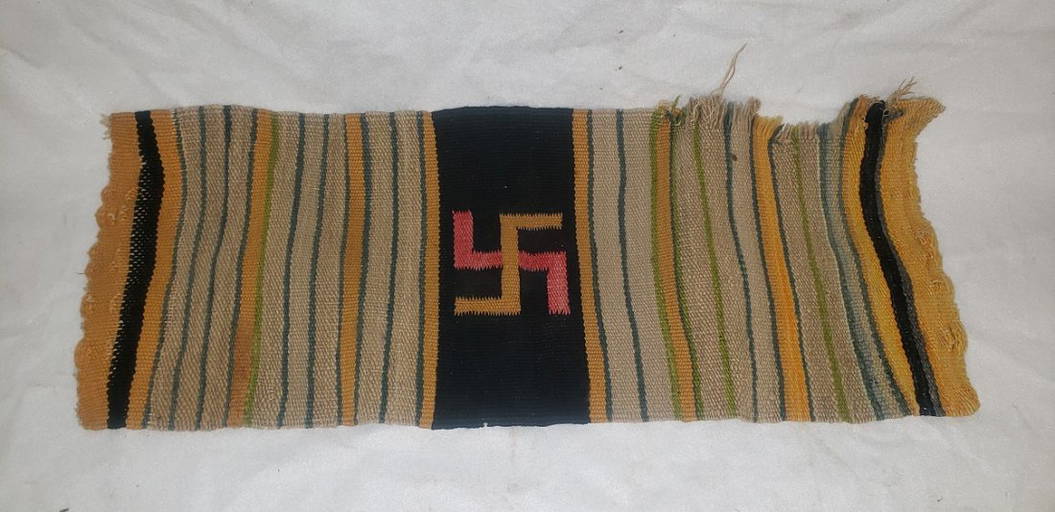 Early German Swastika Weaved Cloth