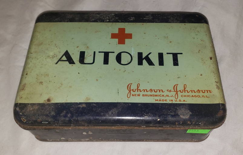 Vintage Johnson & Johnson Auto Kit With Supplies