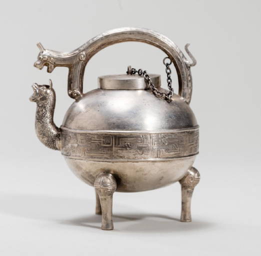 Three Legged Vessel With Mythical Creatures