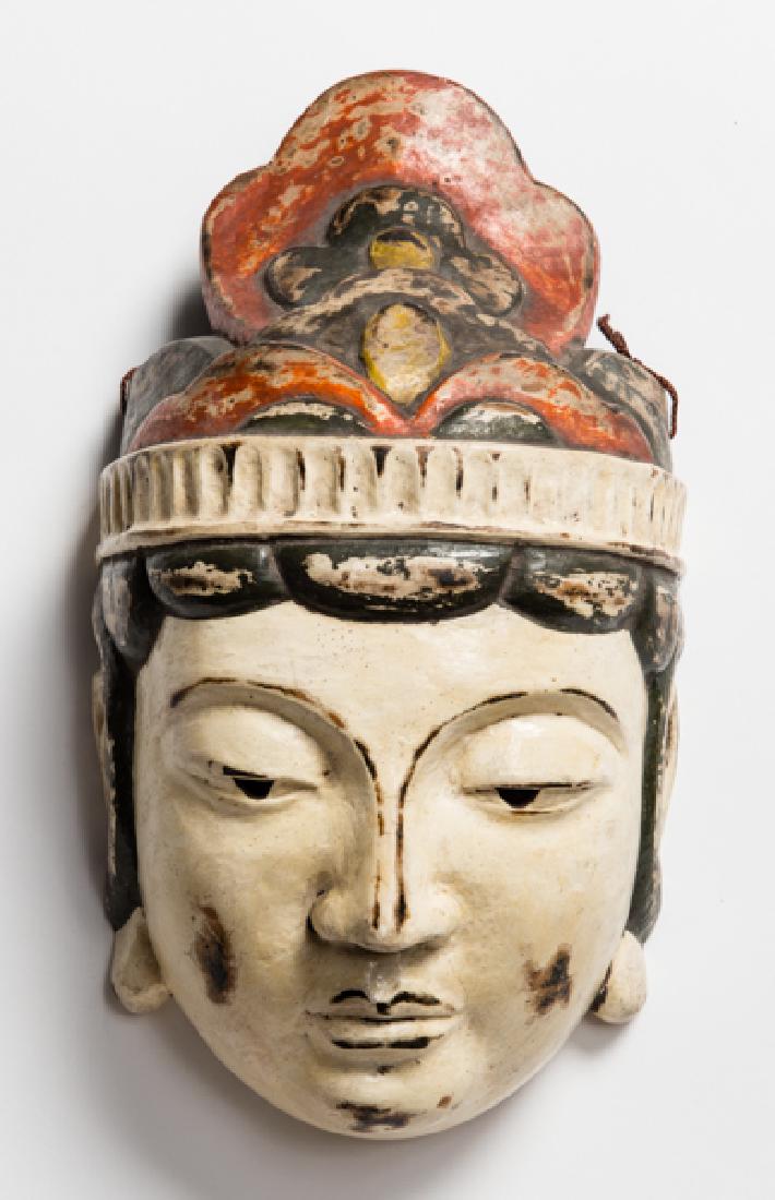 A DRY LACQUERED GYODO MASK