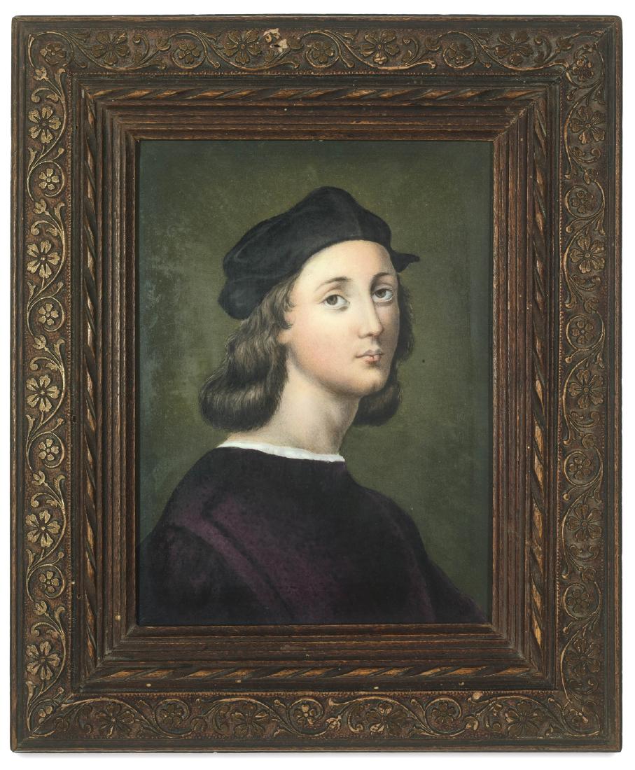 KPM PAINTING 'RAPHAEL SELF-PORTRAIT', 19th CENTURY