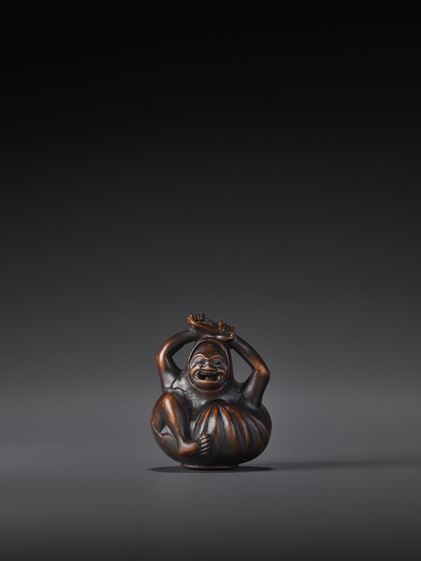 A WOOD NETSUKE OF A PUMPKIN DARUMA BY HOZAN - Jun 22, 2019 | Galerie ...