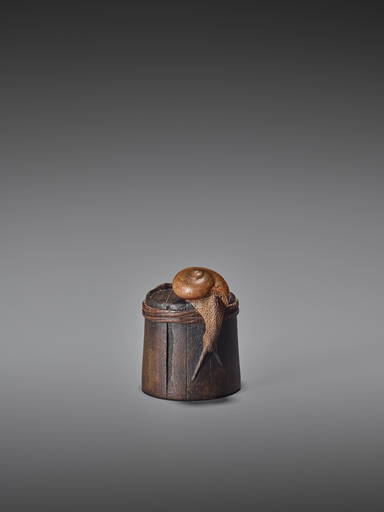 Shigemasa: A Fine Wood Netsuke Of A Snail