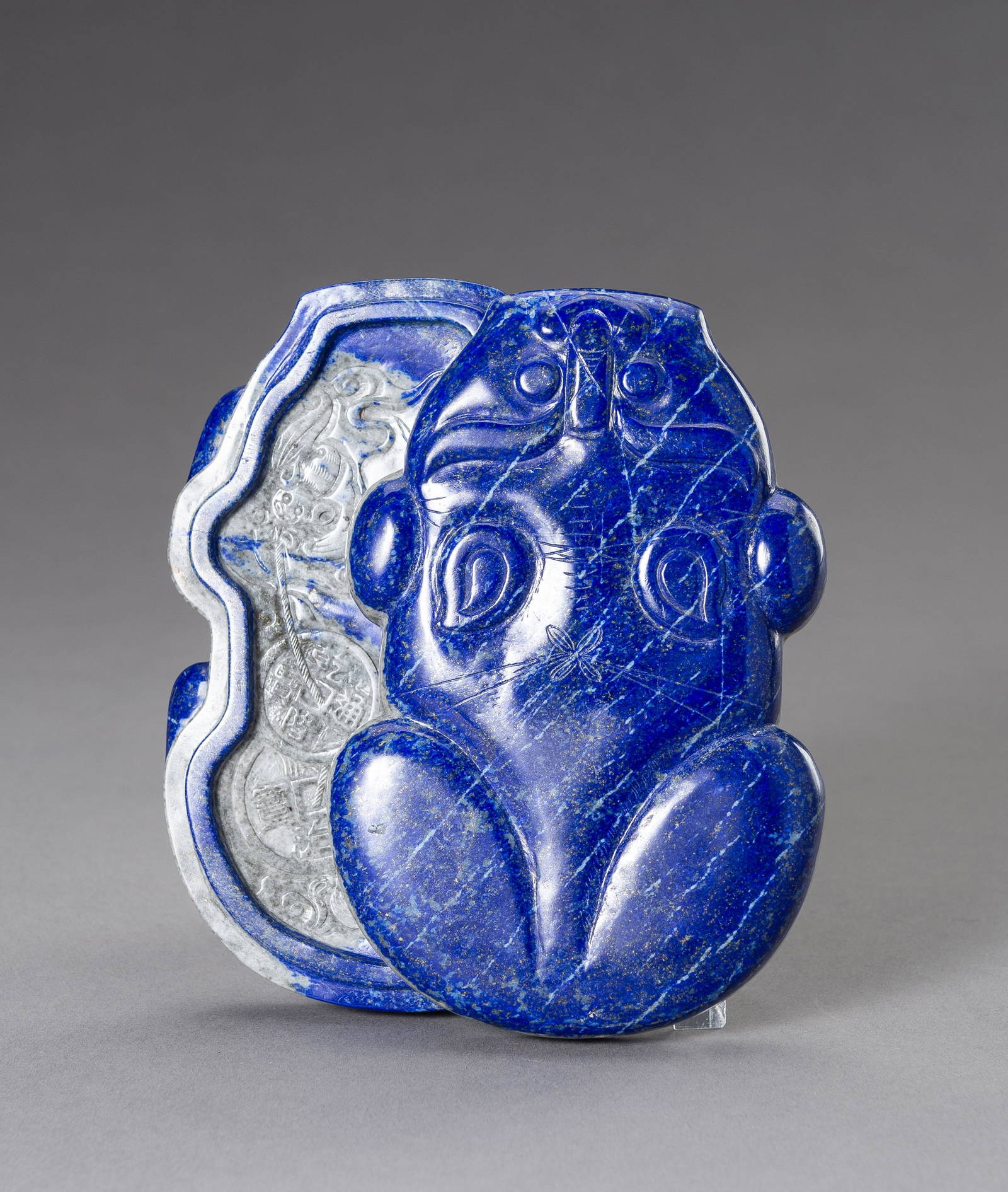 A Lapis Lazuli Inkstone Box And Cover, Republic Period Auction