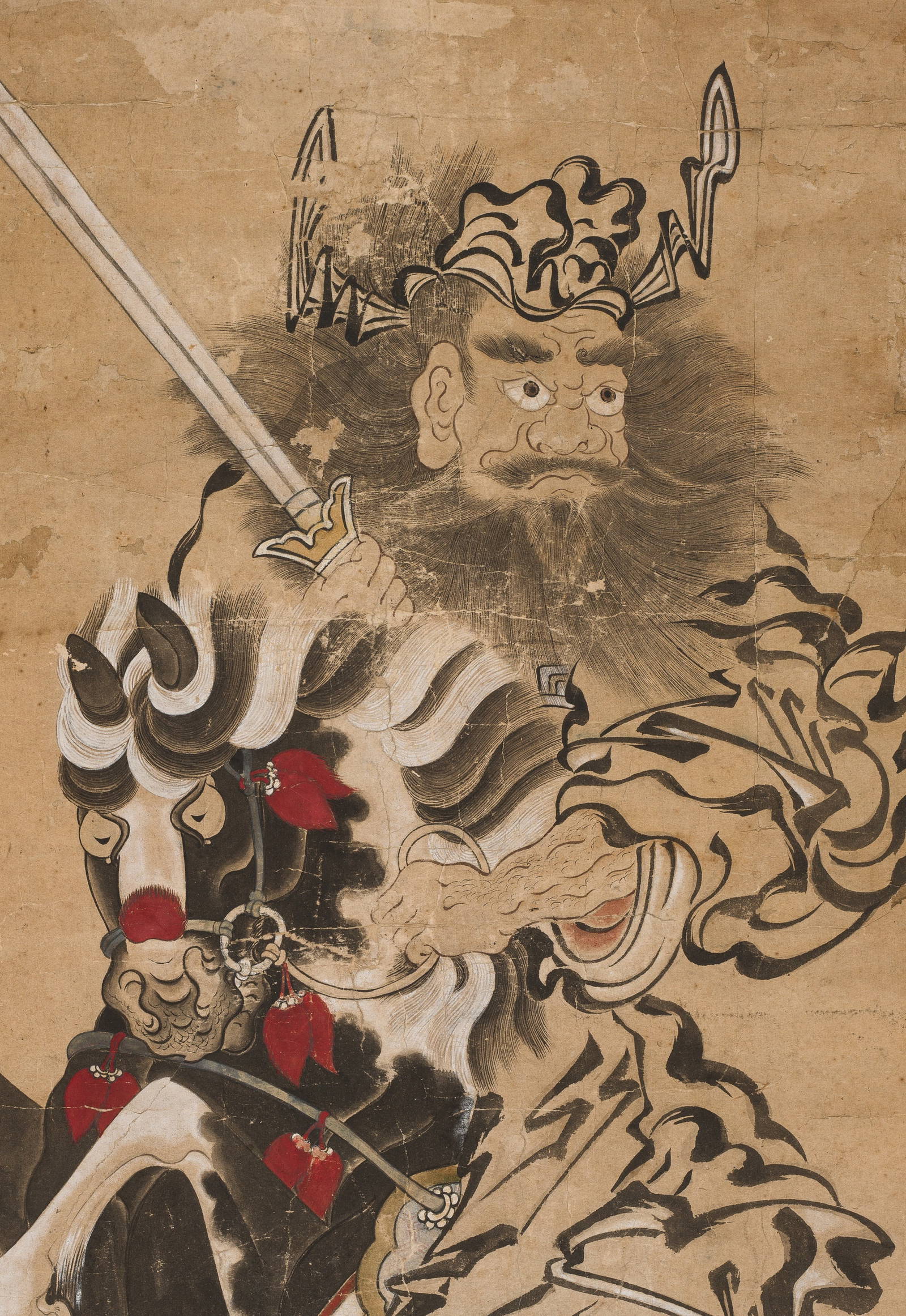 An Expressive Painting, 'shoki On A Horse' Auction