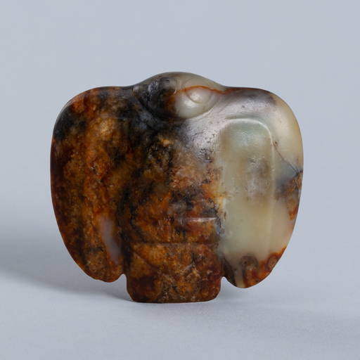 A Celadon And Russet Jade 'bird' Amulet, Hongshan Culture