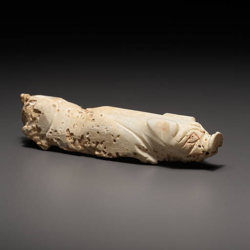 A White Jade Figure Of A Pig, Han Dynasty