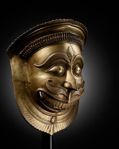 A Bronze Bhuta Ritual Mask Of Shiva, Tulu Nadu Region, 19th Century