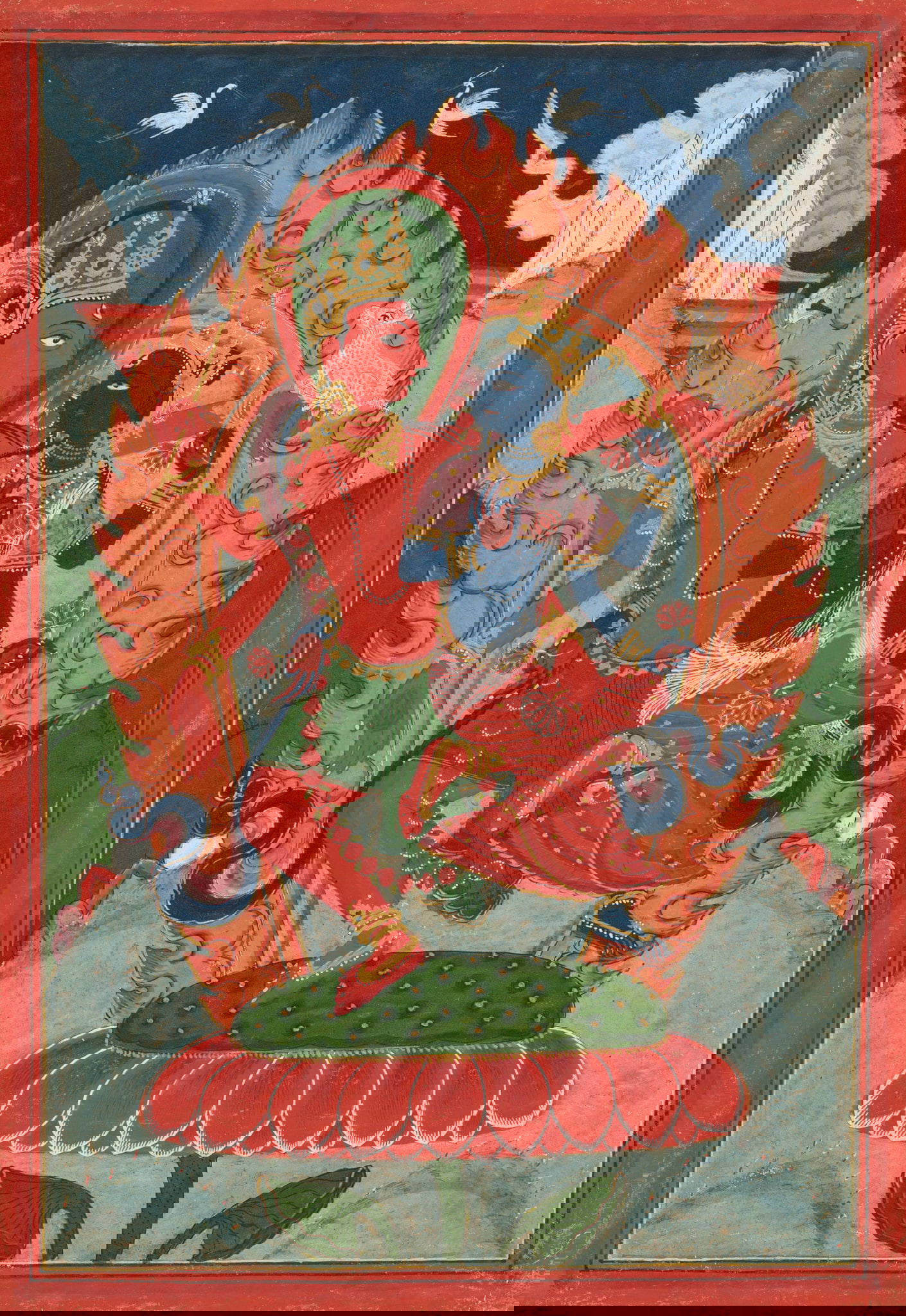 An Inscribed Pata Depicting Shiva And Parvati, Nepal, 18th-19th Century ...