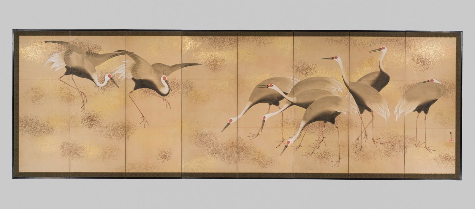 Sakai Hoitsu: A Superb Rimpa School Eight-panel Byobu (folding Screen ...