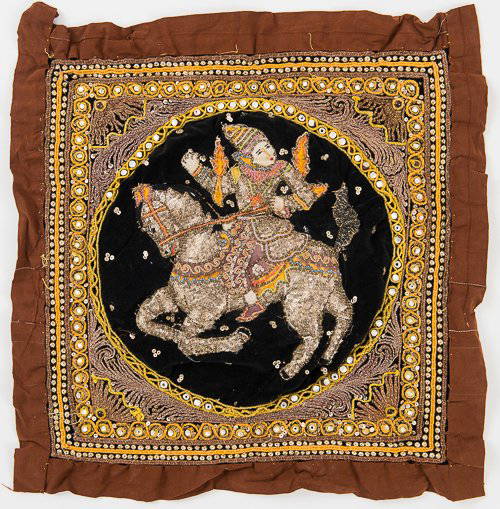 An Old Kalaga With Horse Rider