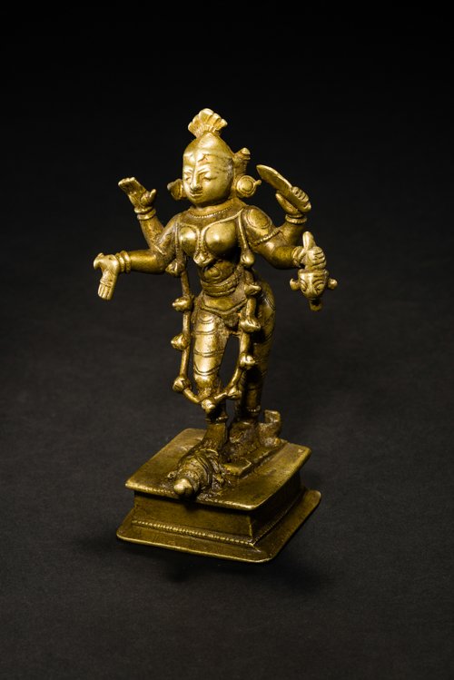 A Depiction Of Four Armed Deity Durga