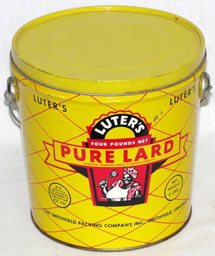Luters Pure Lard Bucket W/black Theme
